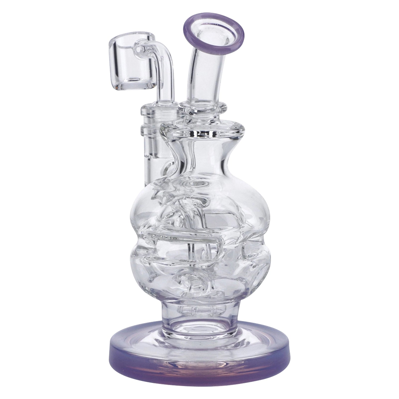 6" Swiss Perc Recycler Rig with Bent Neck – INHALCO