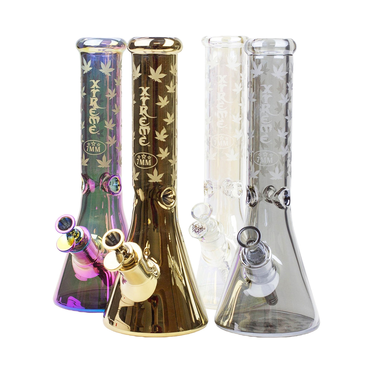 13" Electroplated Glass Beaker Water Pipe – INHALCO