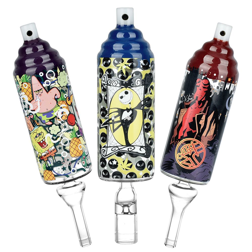 Dabtized Spray Paint Puffs Bubbler Dab Straw & Dry Herb Pipe – INHALCO