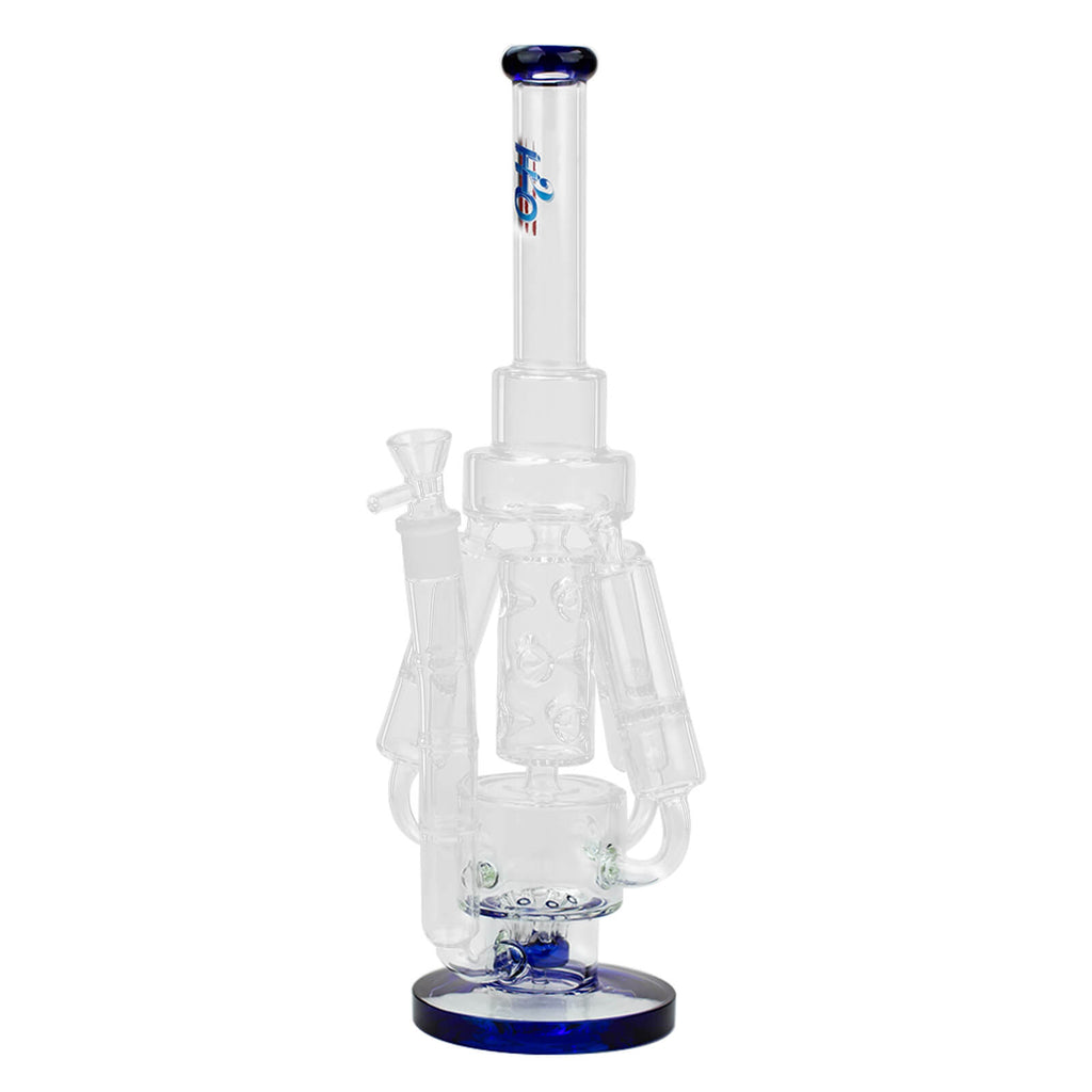 17" H2O Three Honeycomb Silnders Glass Water Recycle Bong – INHALCO