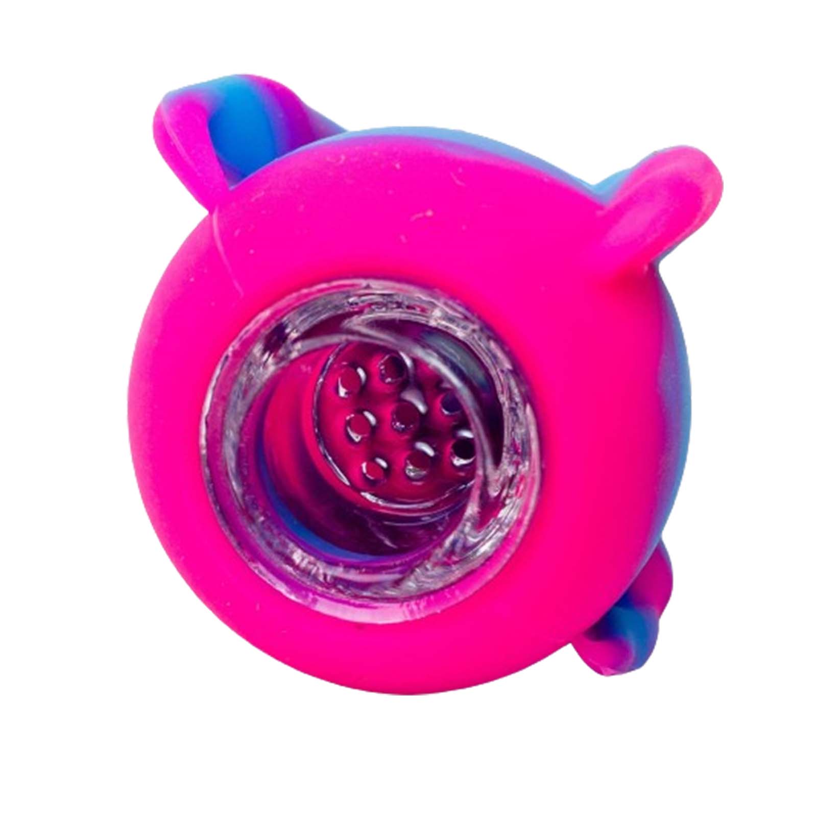 2-in-1 Silicone talon bowl with multi-hole glass bowl – INHALCO