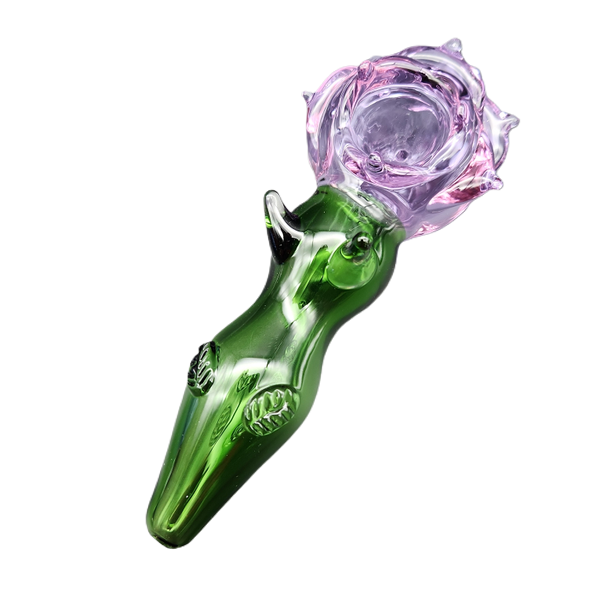 5" Glass Rose Pipe | INHALCO