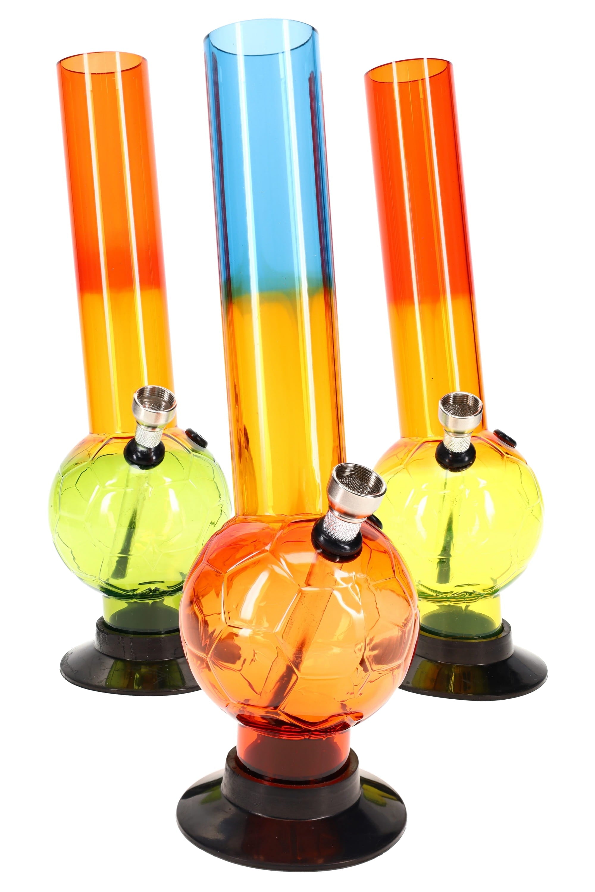 Tri-Color Pop Acrylic Bong 10″ – INHALCO