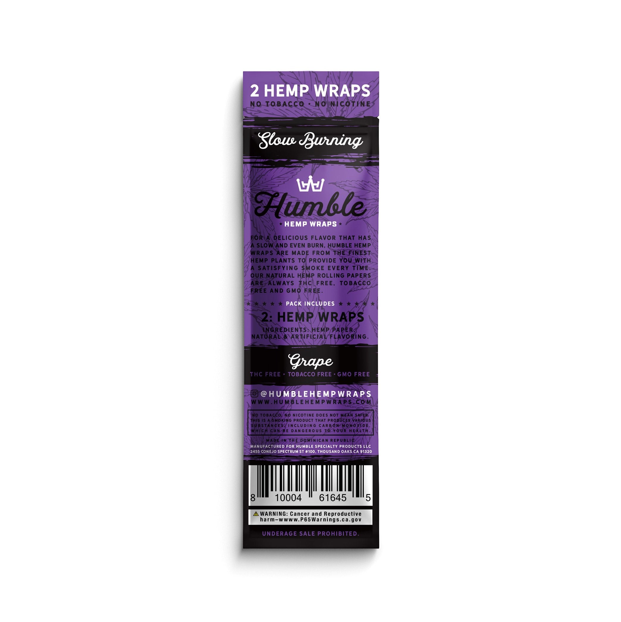 Humble Hemp Wraps - Grape Flavor - 25 Pack – INHALCO
