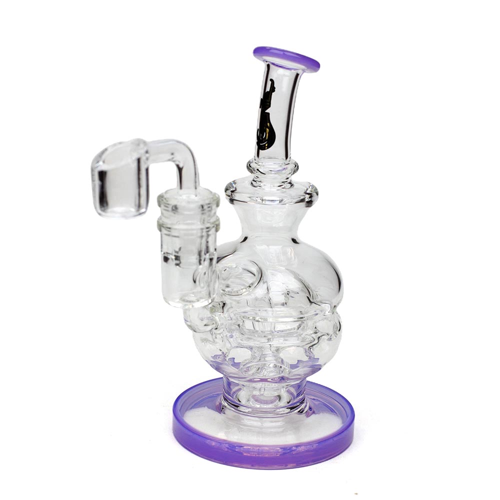 6" Genie Double Recycle Dab Rig with Showerhead Diffuser – INHALCO