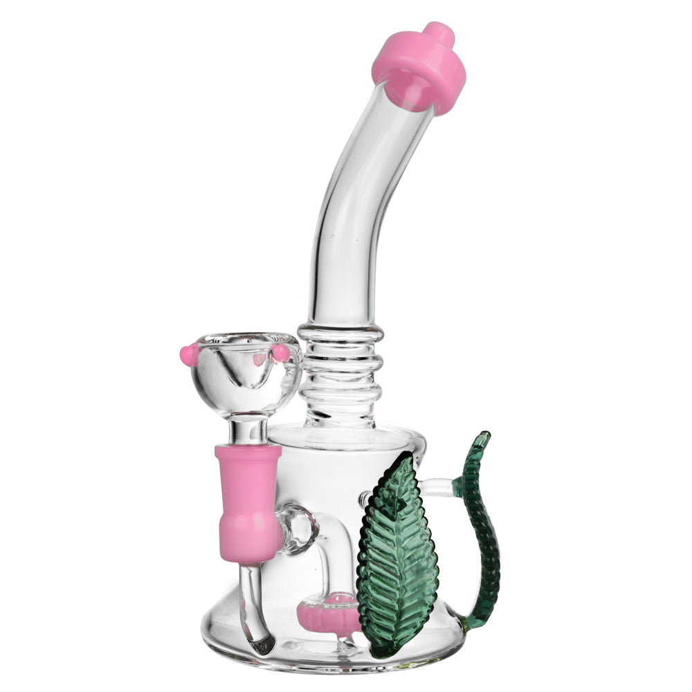 Leaf Handle Glass Bong – INHALCO
