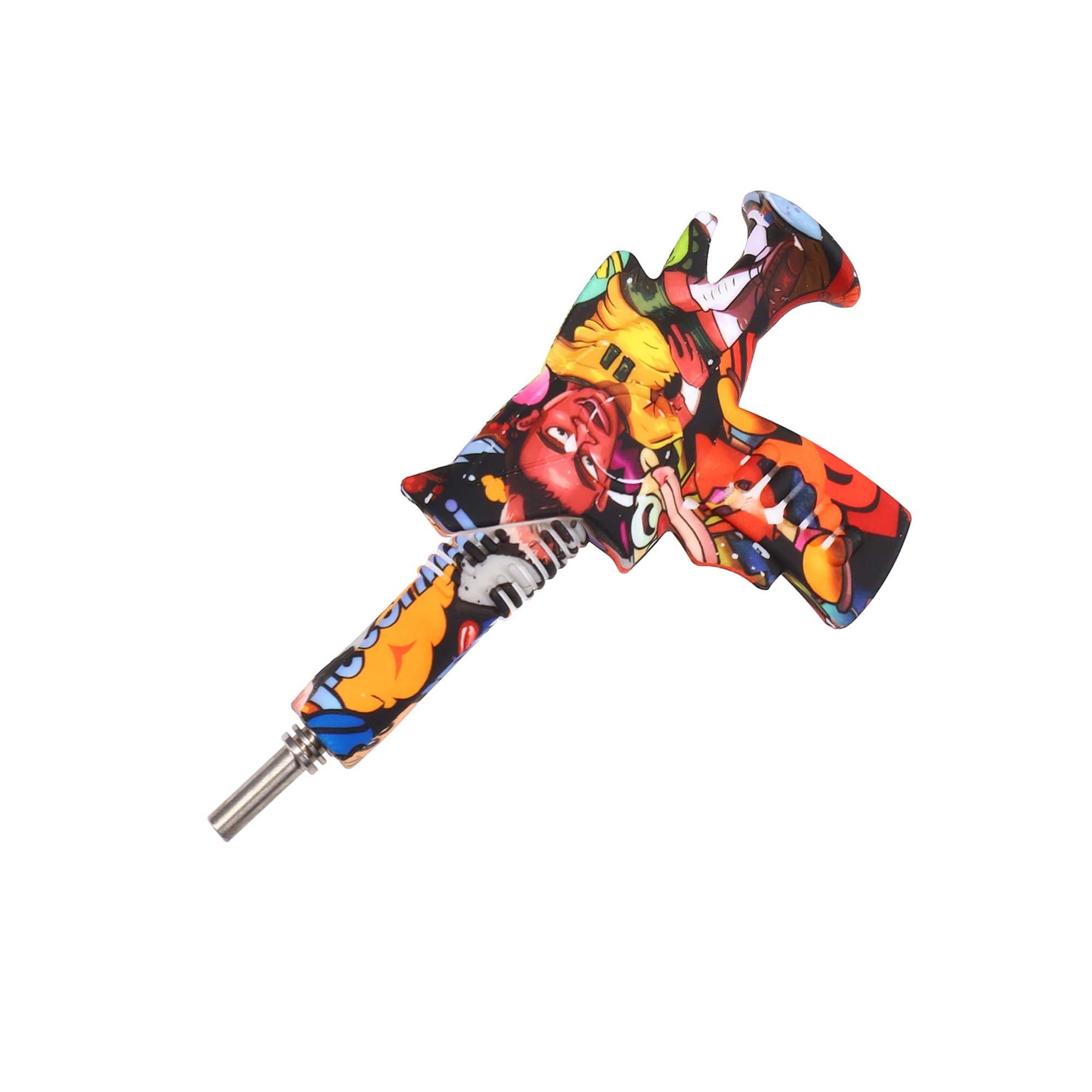 6″ Decal Silicone Martian Ray-Gun Dab Straw – INHALCO