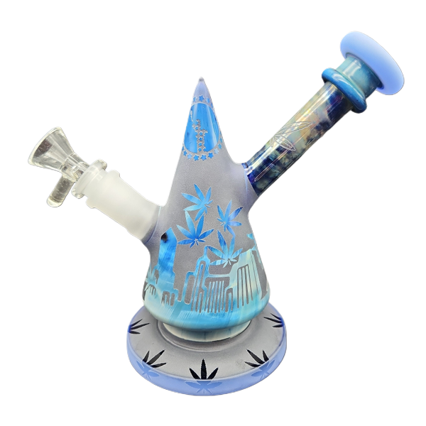 7" Etched Cone Water Pipe | INHALCO
