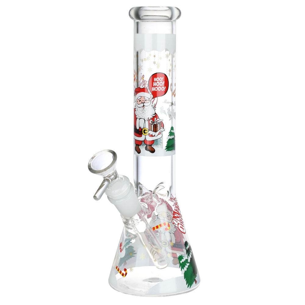 Christmas Themed Glass Beaker Bong – INHALCO