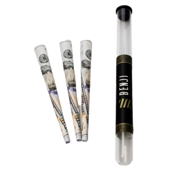 BENJI $100 BILL Printed Pre-rolled Cones 1 Tube | INHALCO