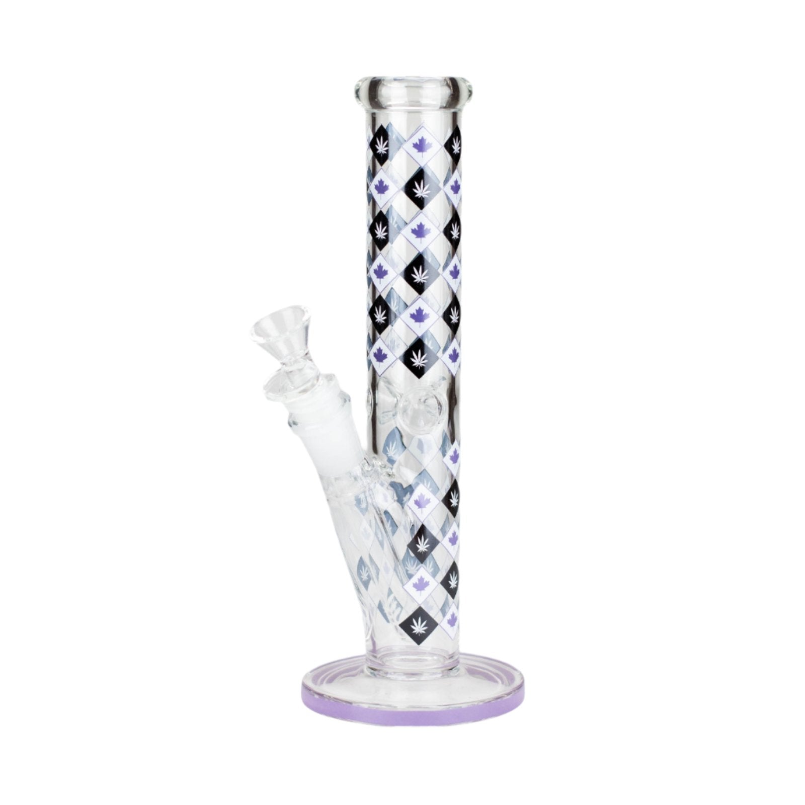 10" Color Maple Leaf Straight Bong – INHALCO