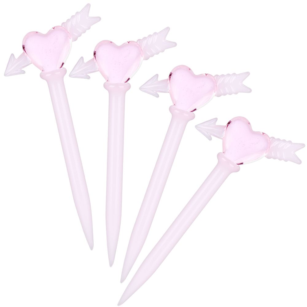 Cupid Heart Glass Dab Tool 4 pcs – INHALCO