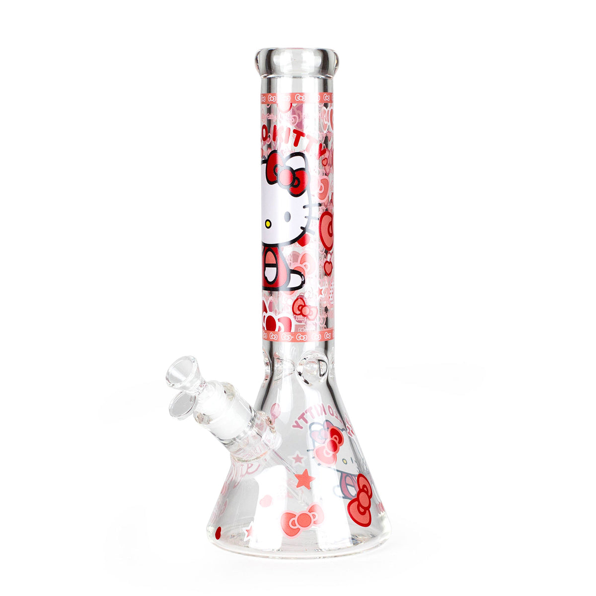 14" Cute Kitty Glass Beaker Bong with Ice Catcher – INHALCO