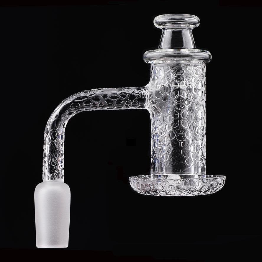 Etched Quartz Charmer Banger Set With Quartz Cap & Quartz Cone – INHALCO
