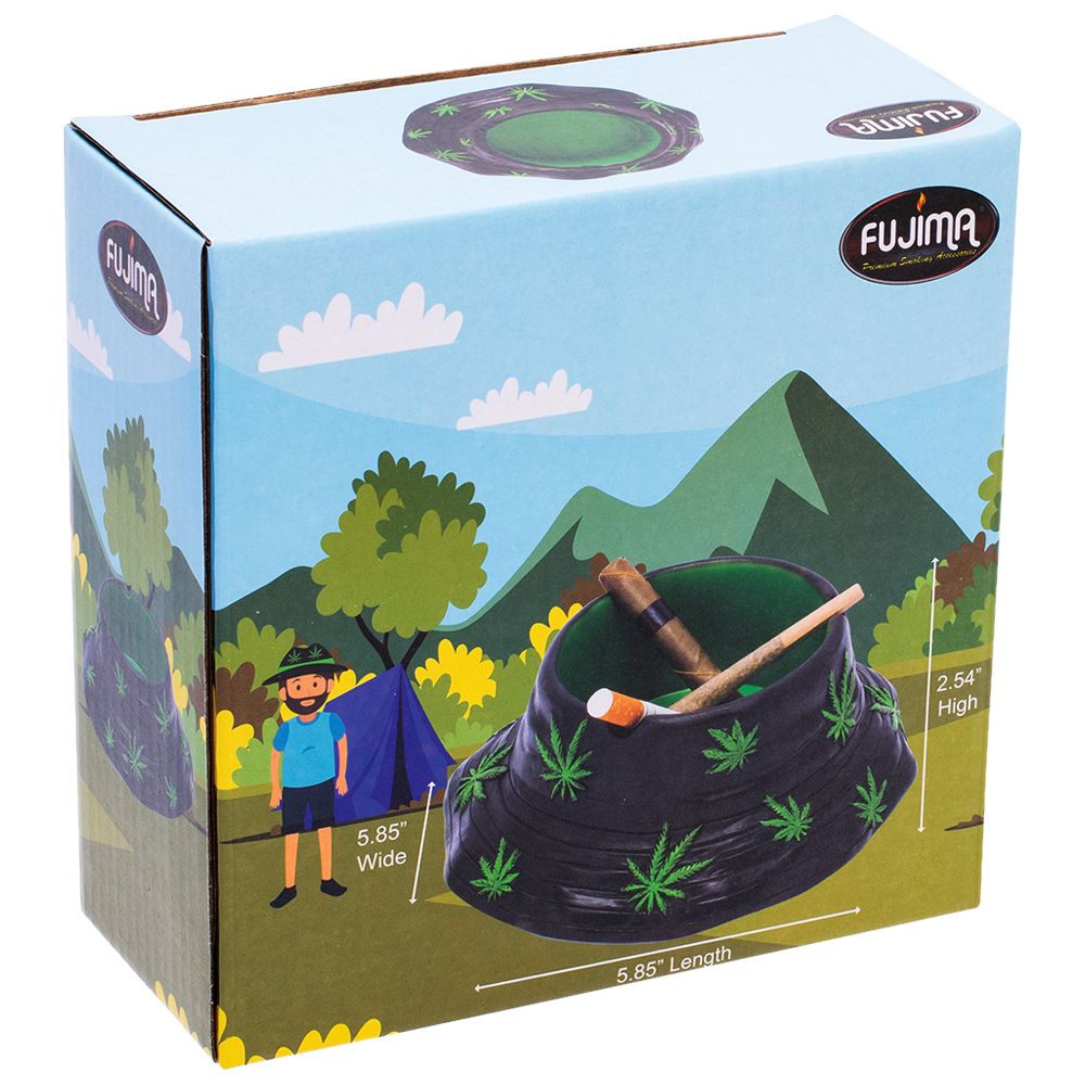 Fujima Black Green Leaf Bucket Hat Ashtray – INHALCO