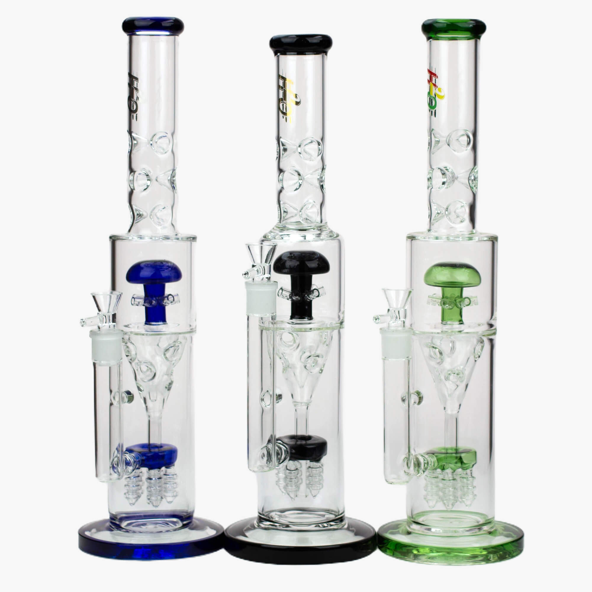 17" H2O Funnel Glass Percolator Bong | INHALCO