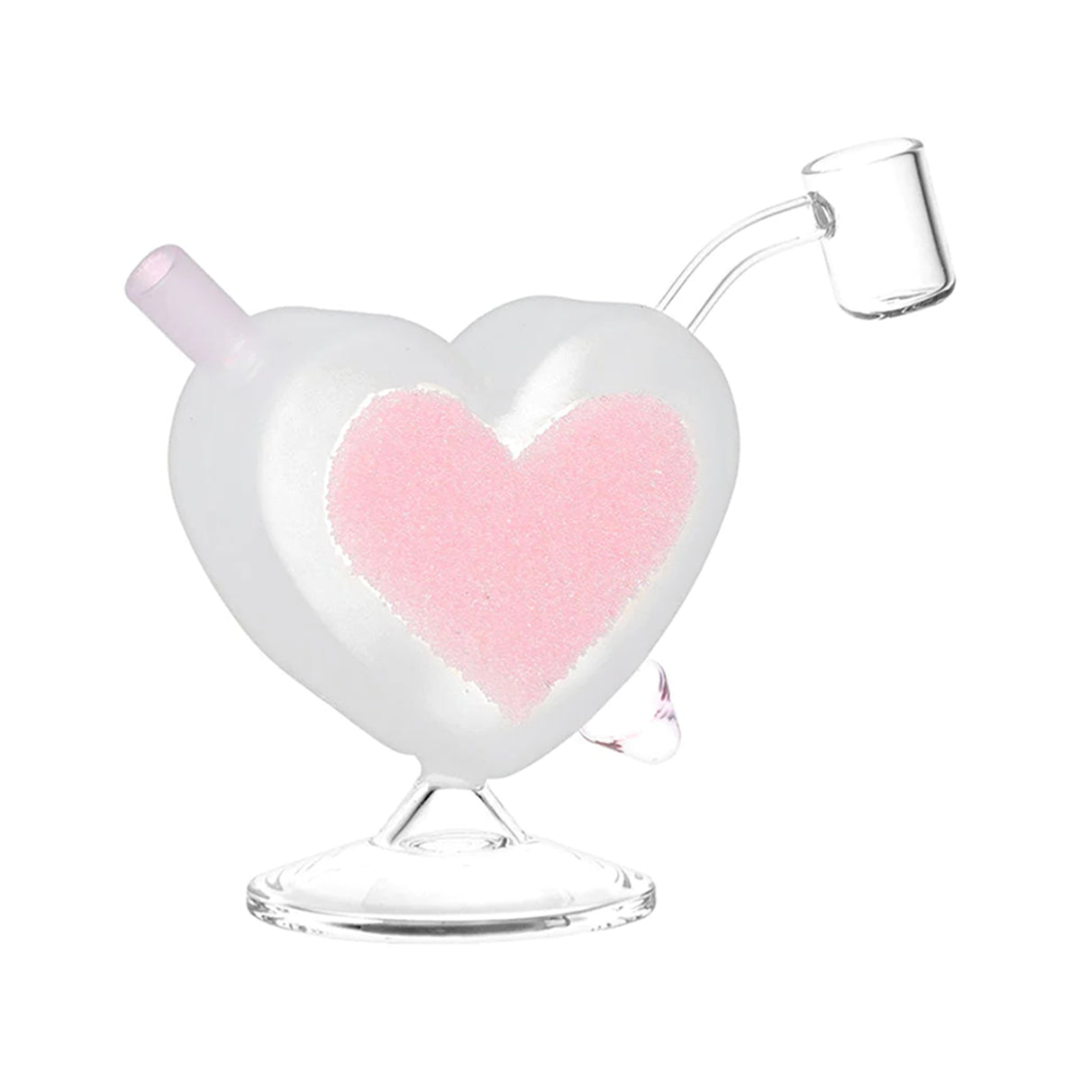 Heart Glass Mini Dab Rig | Purple Heart Bong – INHALCO