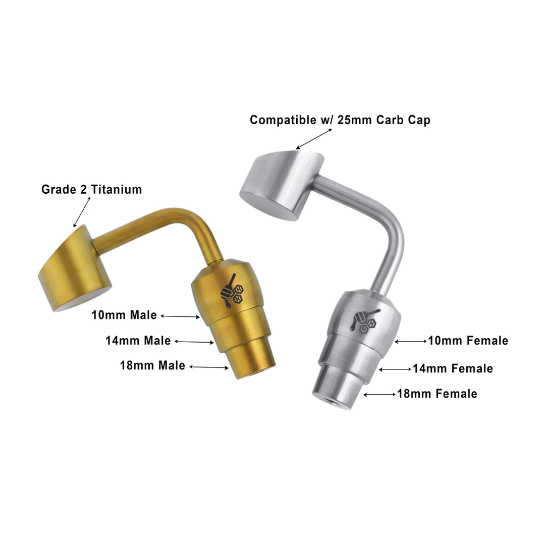 Honeybee Herb Dab Nails for Rigs – Titanium Universal Fit – INHALCO