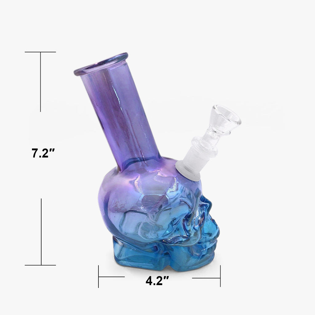 Iridescent Skull Mini Bong – INHALCO