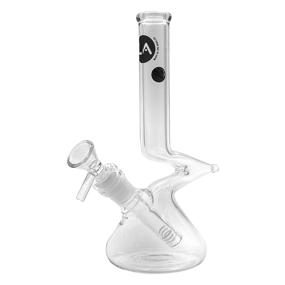 LA Pipes 8-Inch Zig Zag Beaker Bong | INHALCO