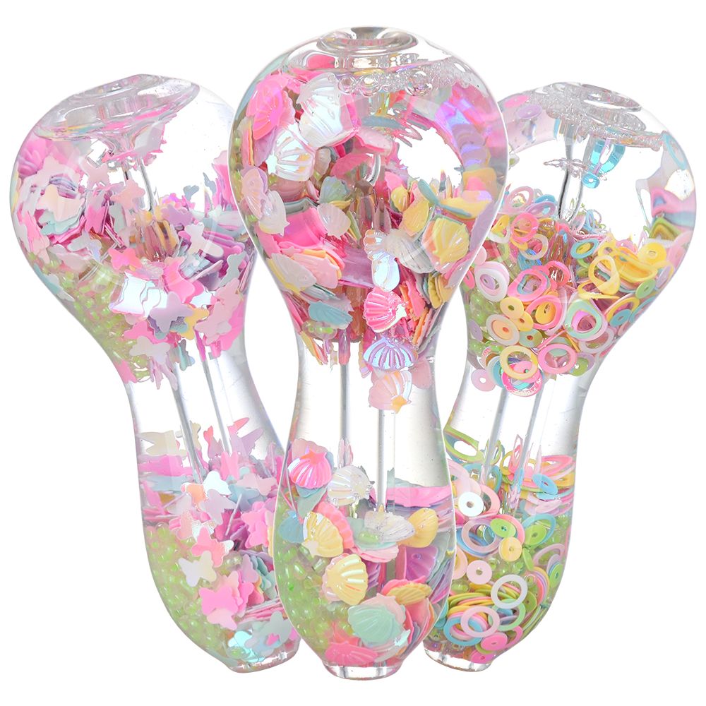 Pastel Paradise Glow Beads Glycerin Glass Hand Pipe – INHALCO