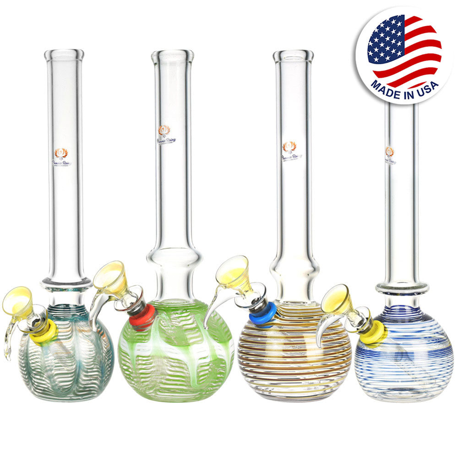 Phoenix Rising Worked Round Base Bong – INHALCO