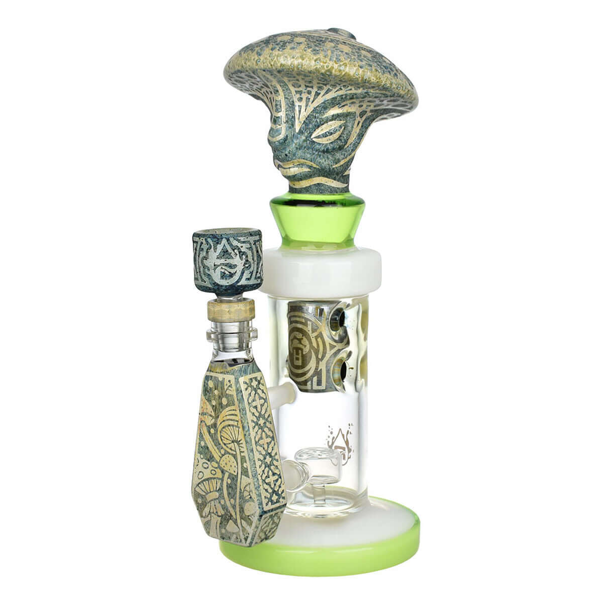 Pulsar Hieroglyphs Mushroom Wizard Water Pipe 10.5" – INHALCO