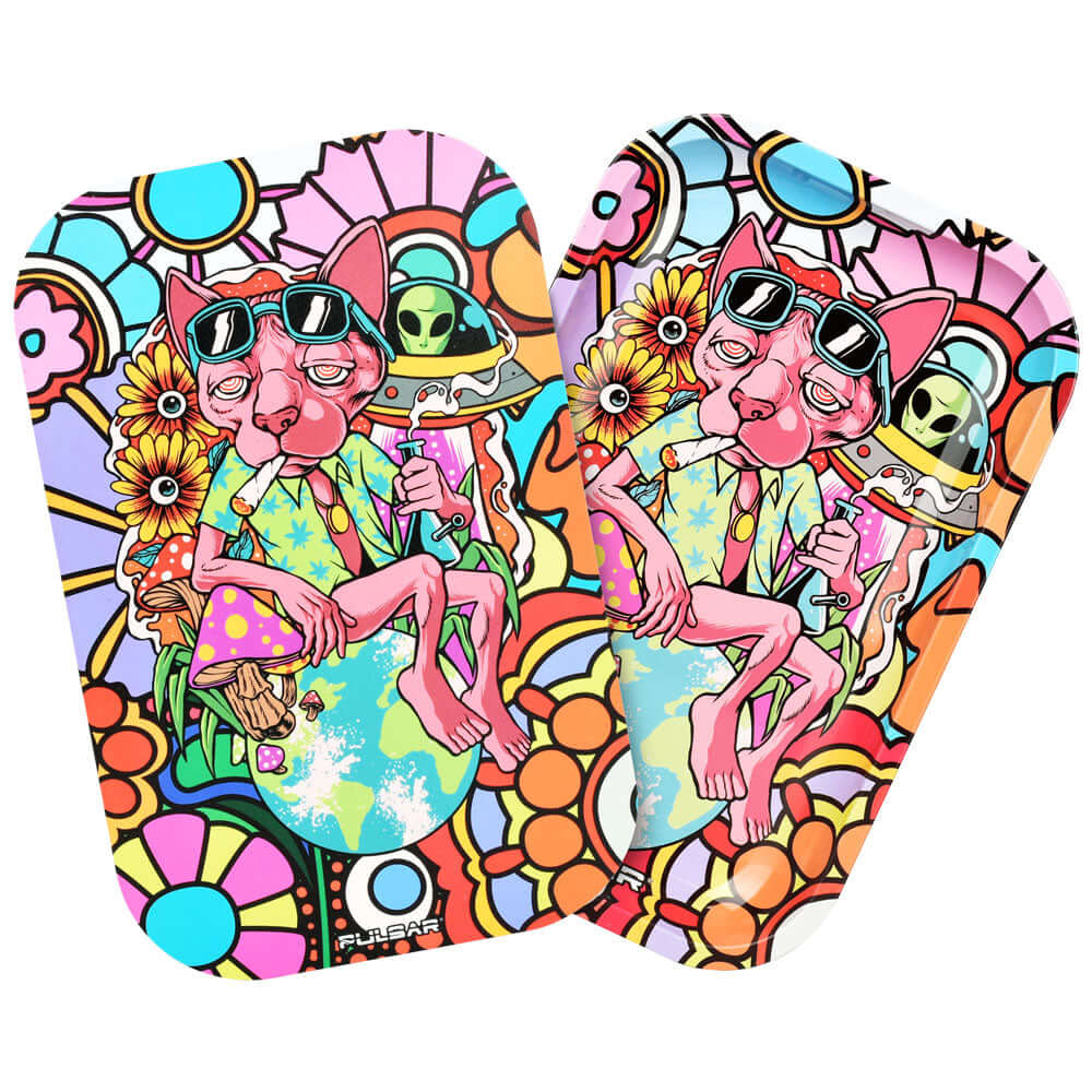 Pulsar Metal Chill Cat Rolling Tray with Lid – INHALCO