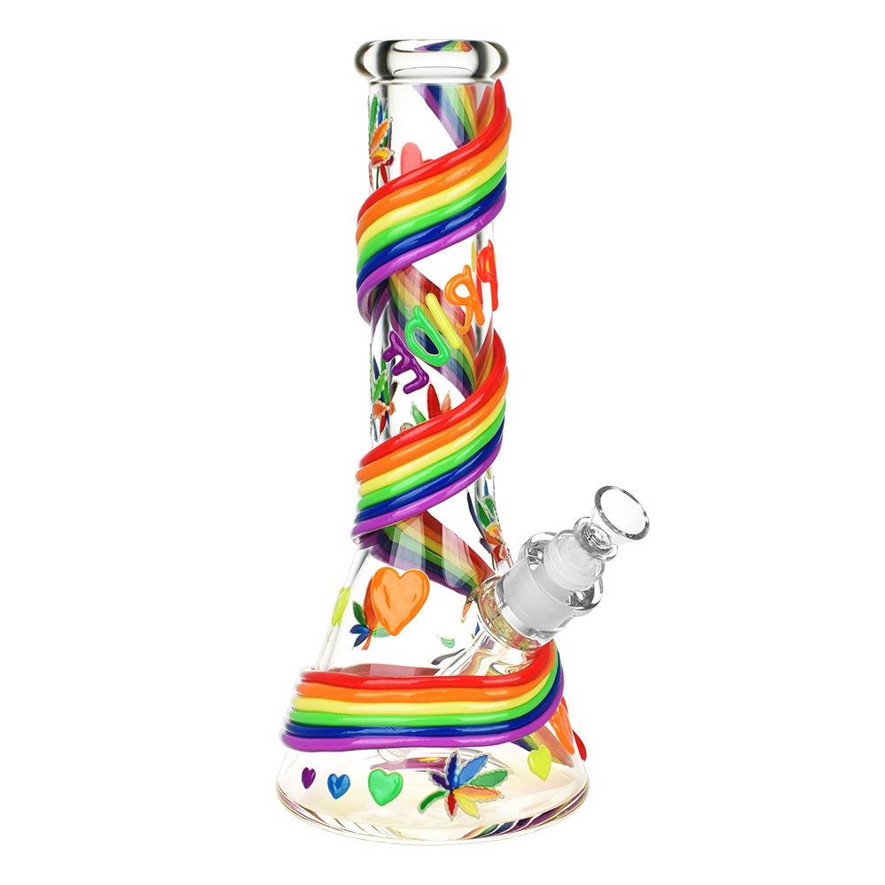 Rainbow Pride Glow In The Dark Glass Bong – INHALCO