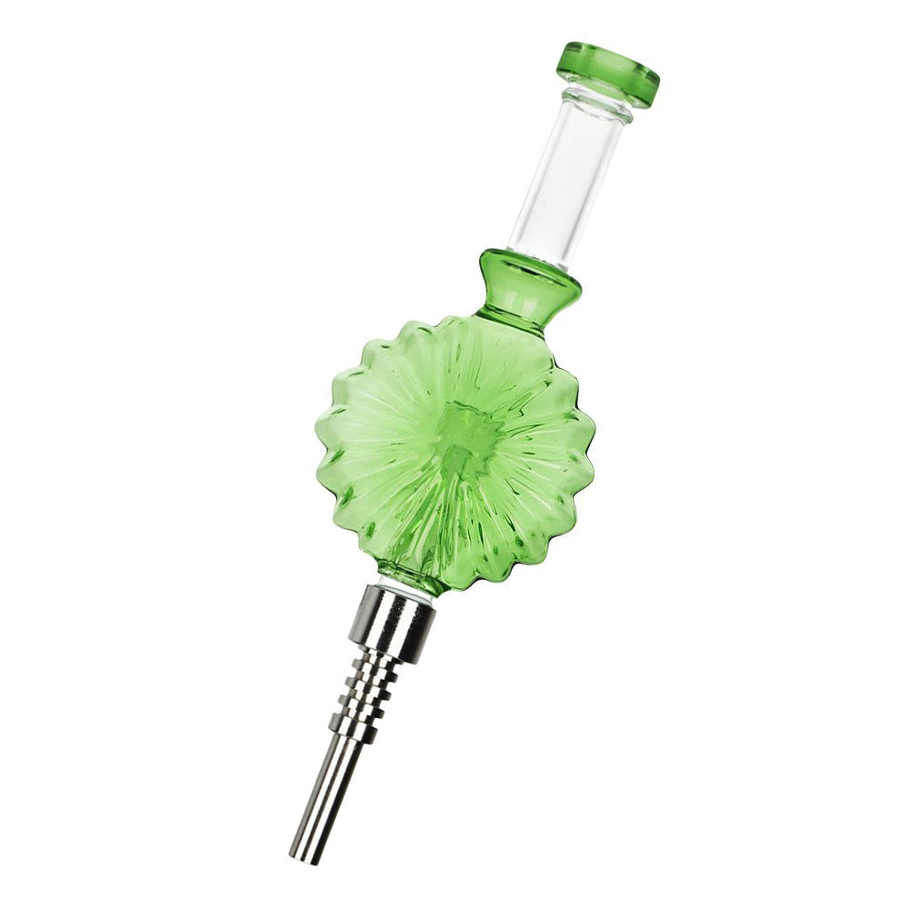 8" Retro Art Deco Round Dab Straw Nectar Collector – INHALCO