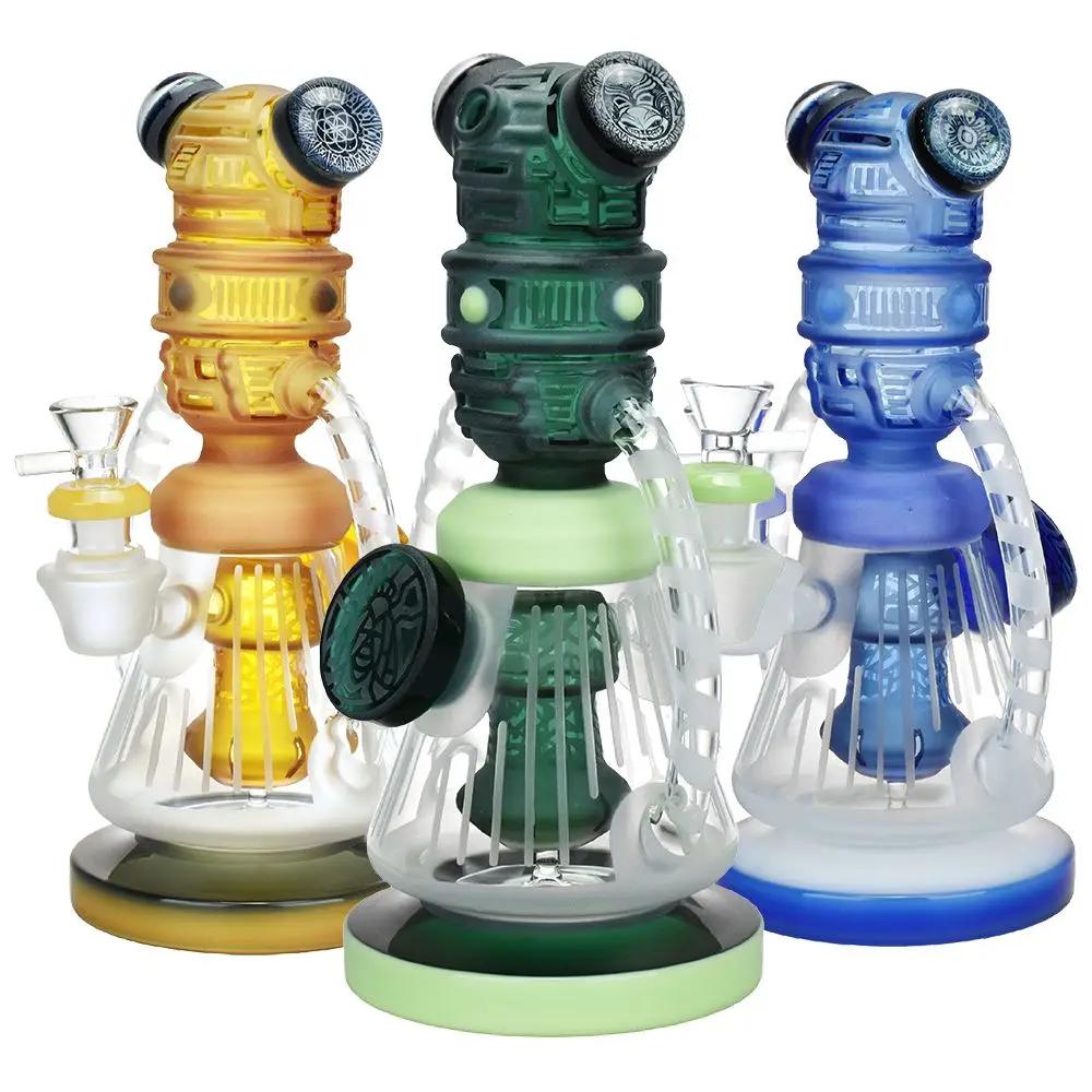 Robotic Bee Etched Glass Recycler Bong – INHALCO