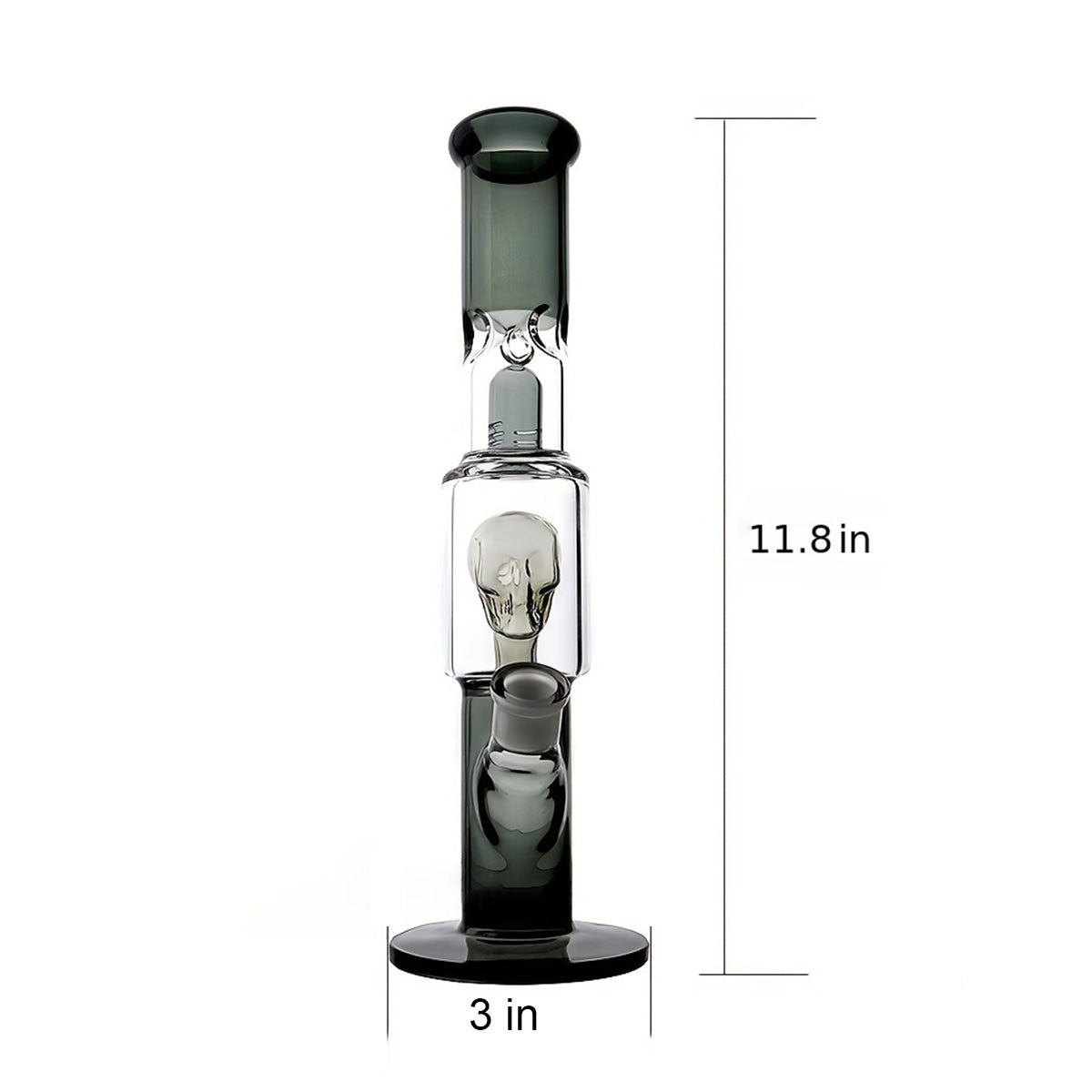 Skull Perc Tube Bong – INHALCO