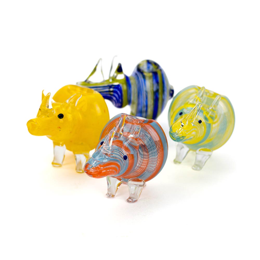 Standing Rhino Glass Hand Pipe – INHALCO