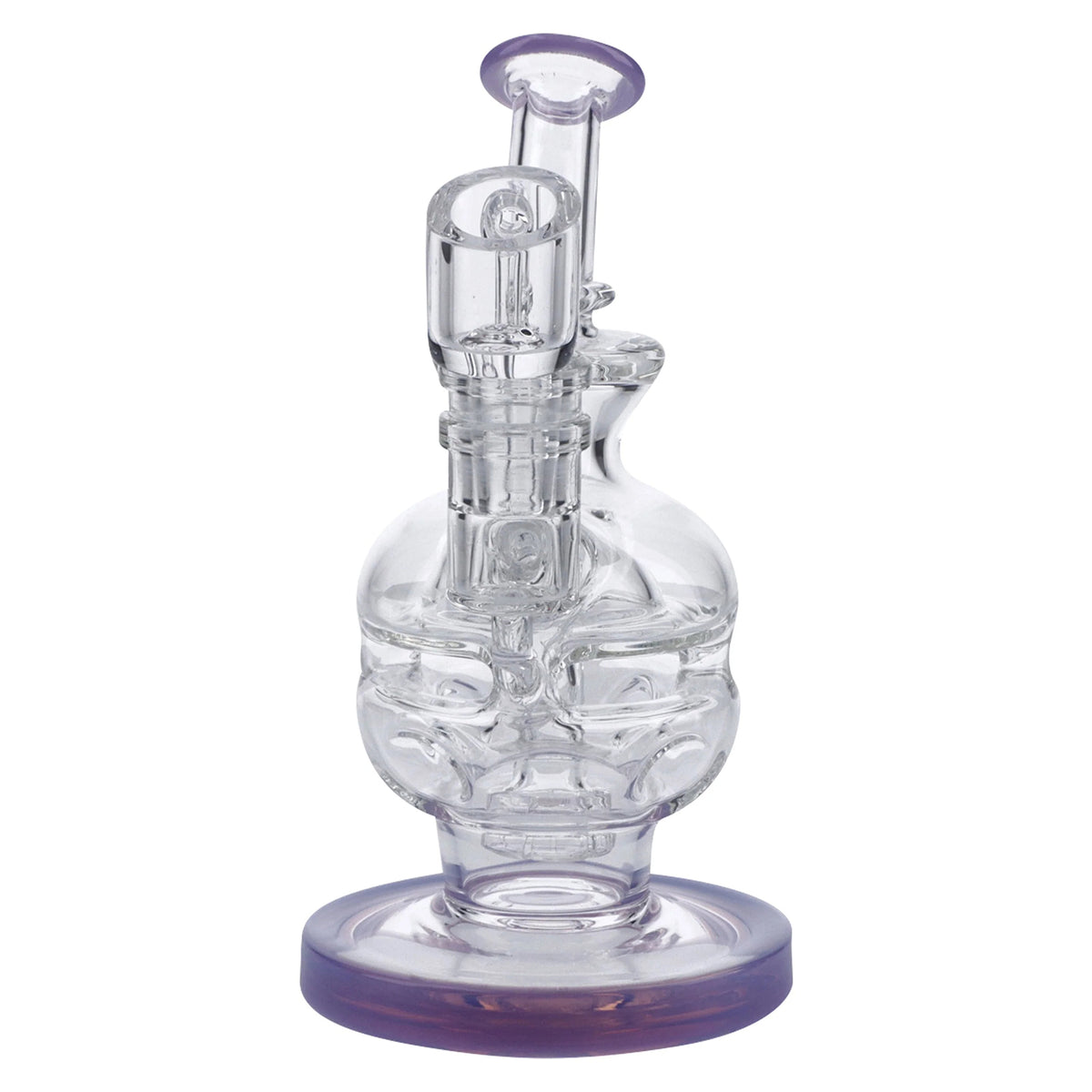 6" Swiss Perc Recycler Rig with Bent Neck – INHALCO