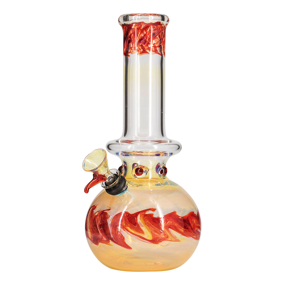 "Time Traveler" Silver Fumed Glass Bubble Base Bongs – INHALCO