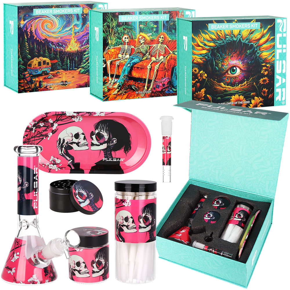 Pulsar Design Series Beaker Water Pipe Smoker's Kit – INHALCO