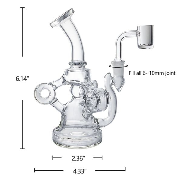 Defender Mini Recycler Glass Dab Rig | INHALCO
