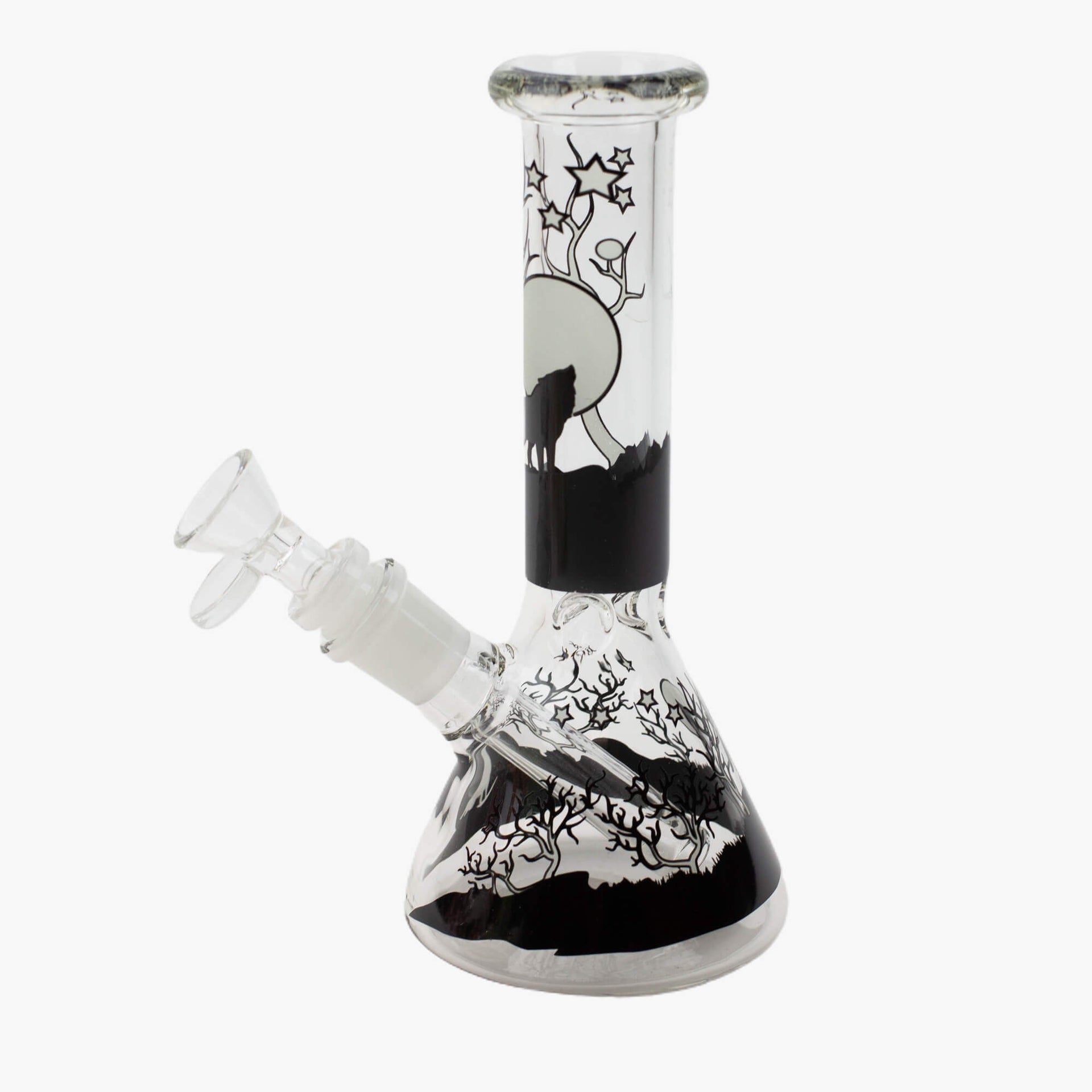 7.5" Wolf Beaker Bong Glow In The Dark – INHALCO