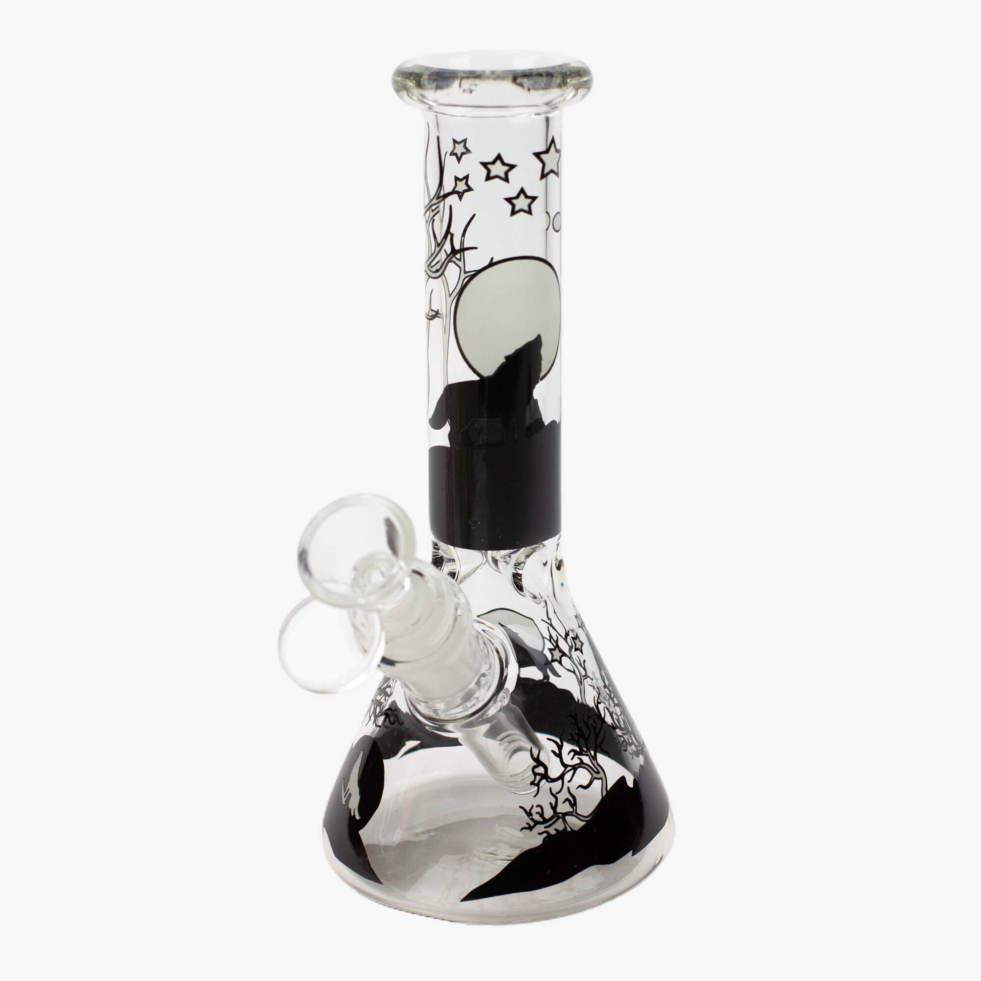 7.5" Wolf Beaker Bong Glow In The Dark – INHALCO
