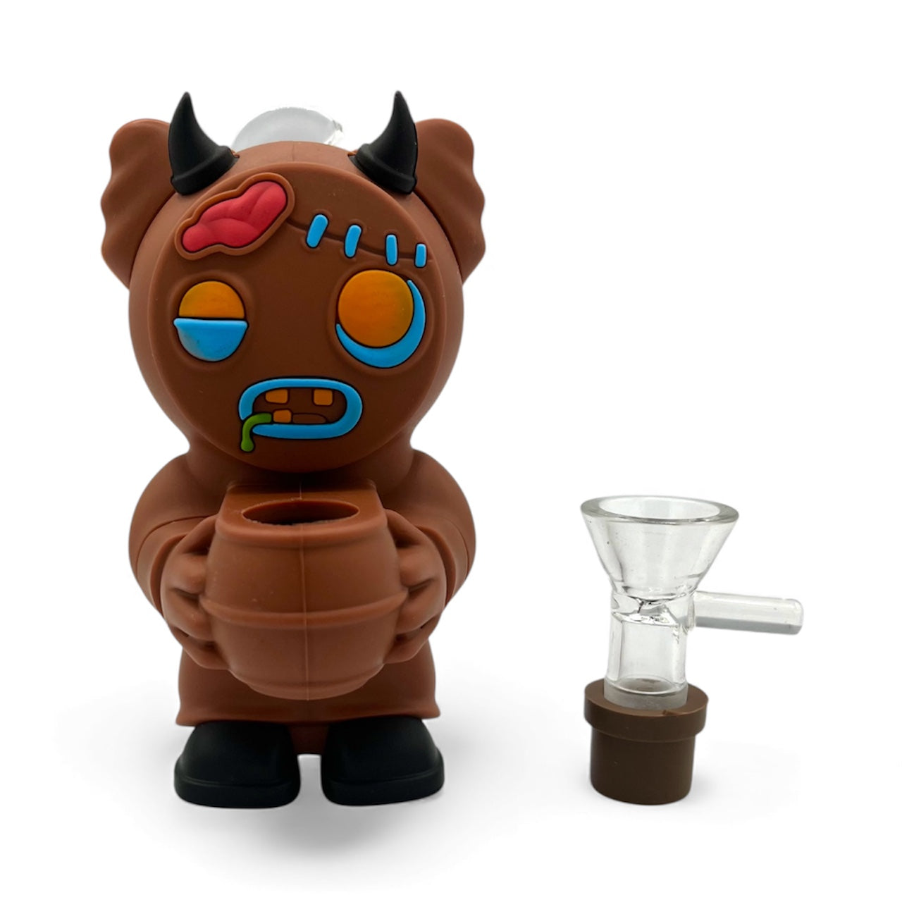 Zombie Gingerbread Man Silicone Water Pipe 5” | INHALCO