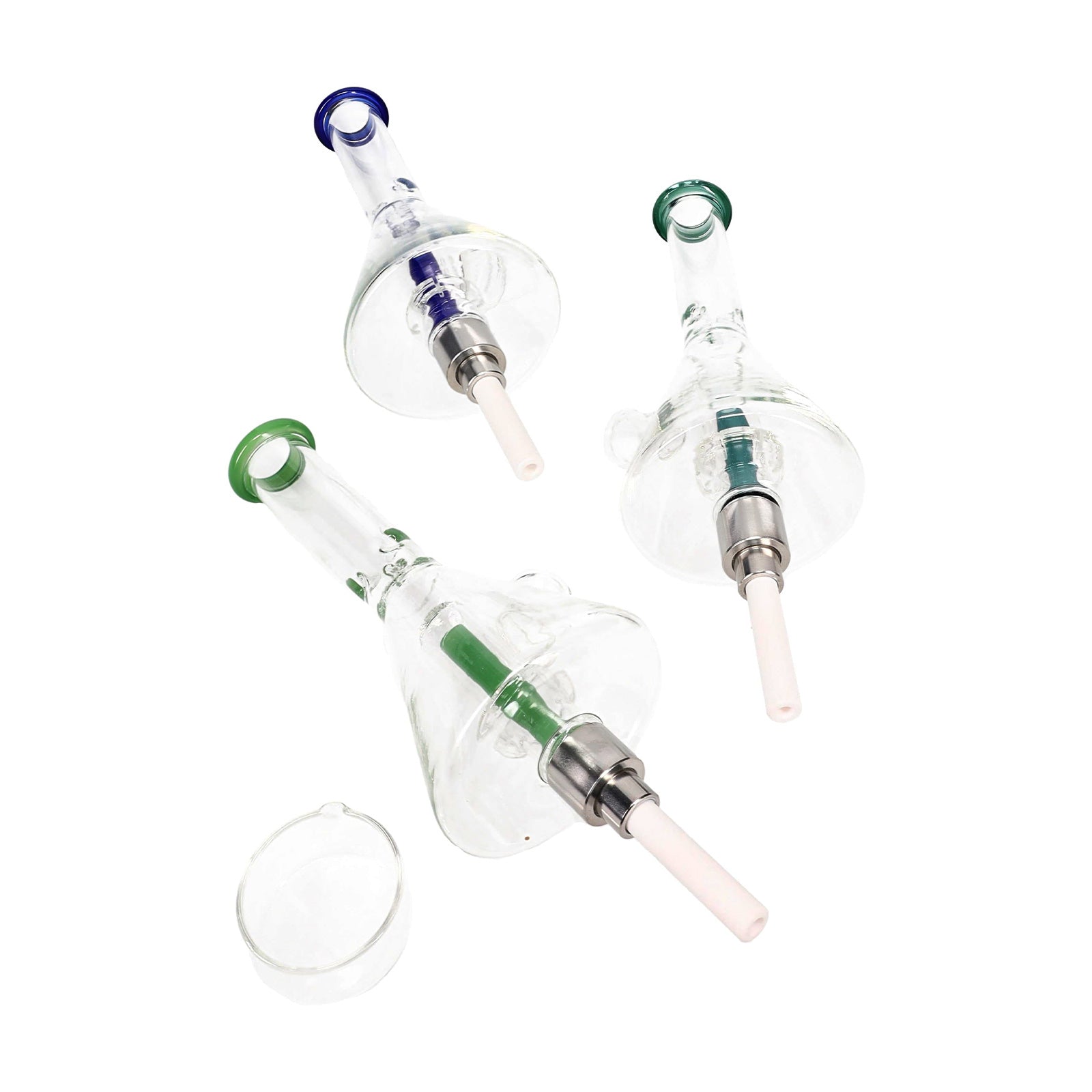 6.5″ Beaker Dab Straw Kit | Ceramic Tip & Showerhead Perc – INHALCO