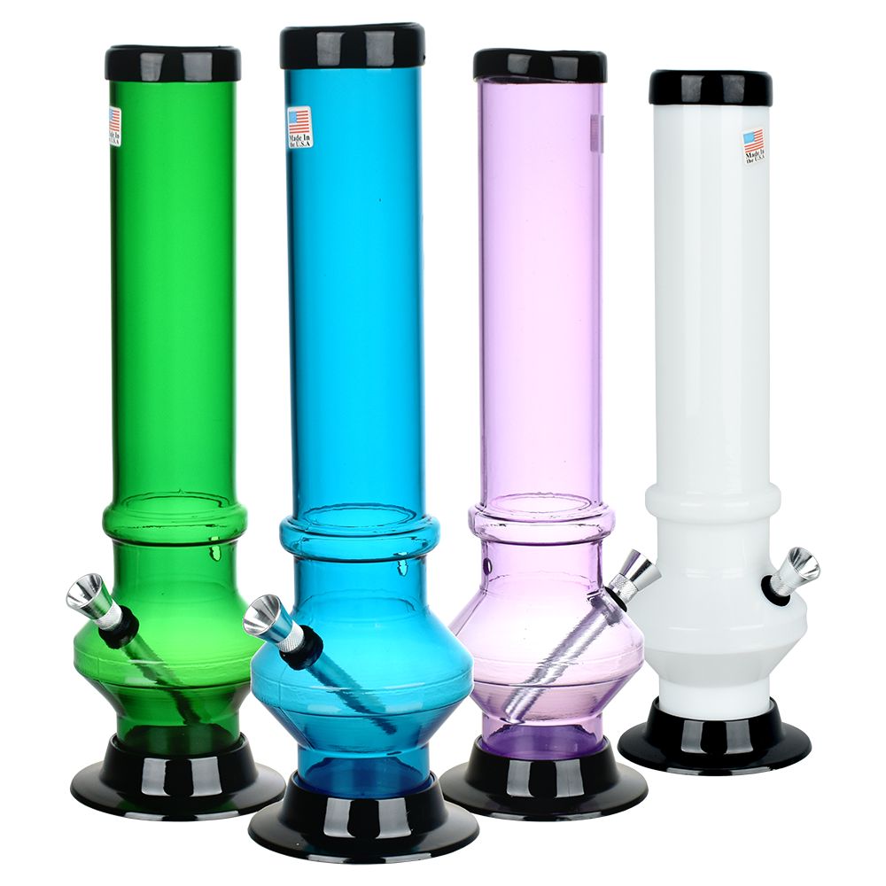 Beveled Edge Acrylic Water Pipe 12" – INHALCO