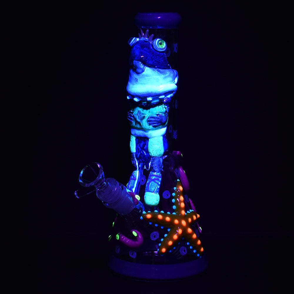 Under The Sea 3D Painted Beaker Water Pipe – INHALCO