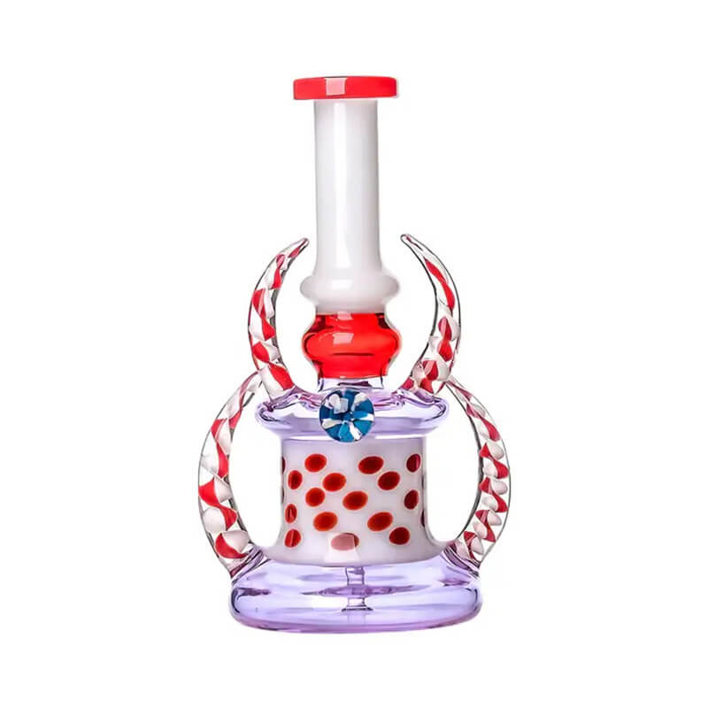 Heady Glass Dab Rig With Horns | INHALCO