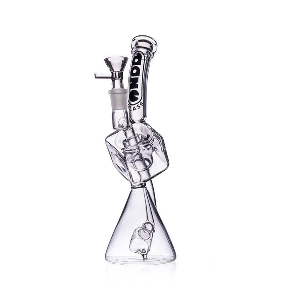 Glass Recycler Bong with Cube Perc – INHALCO