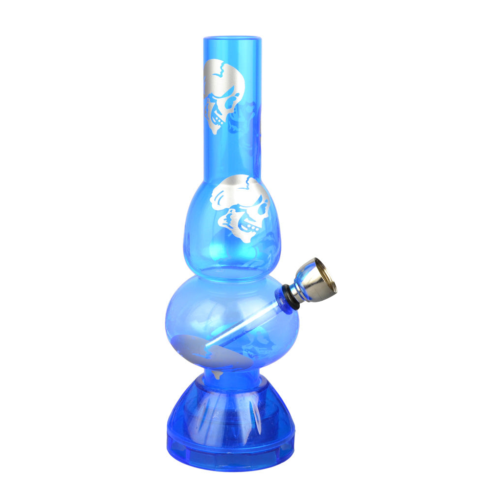 Mini Acrylic 2 Bubble Bong with Built in Grinder Base – INHALCO