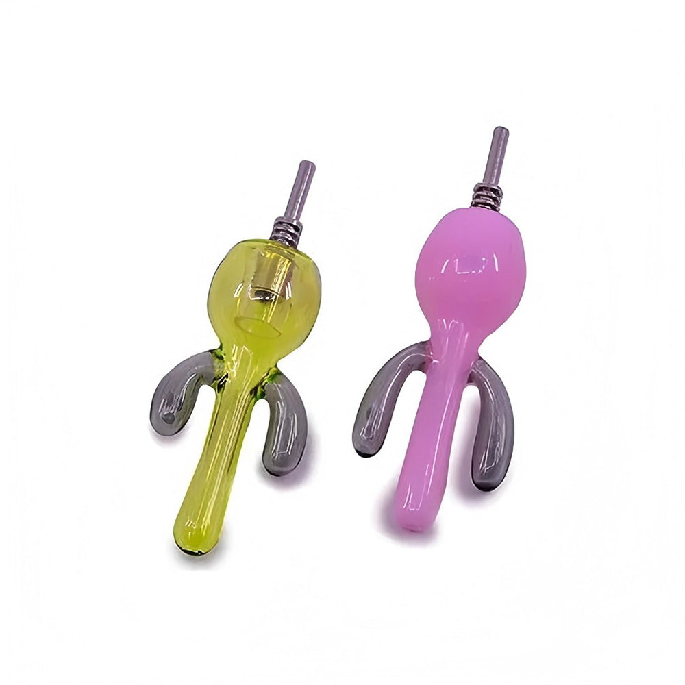 Mini Colorful Cactus Dab Straw with Titanium Tip – 4 Inch – INHALCO