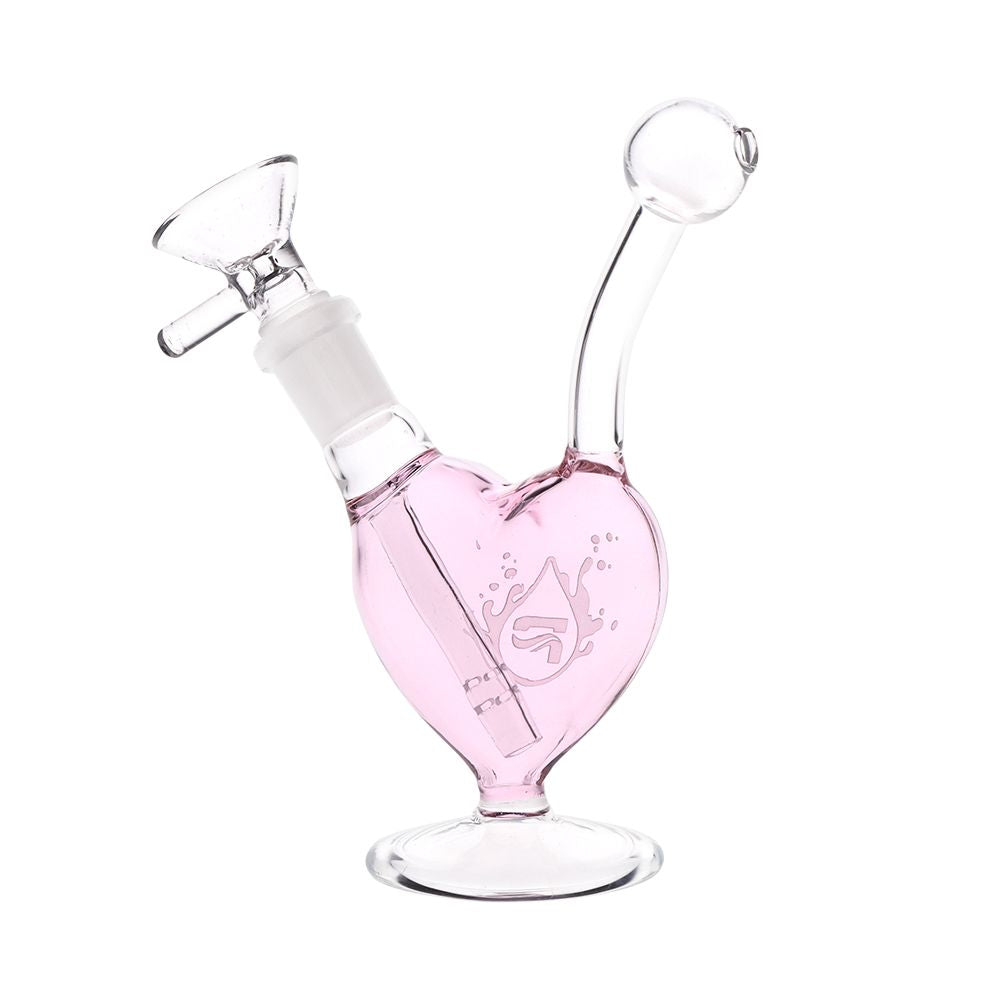 Pink Big Heart Water Pipe 5.5" – INHALCO