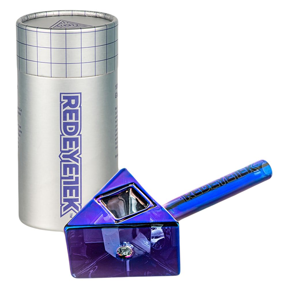 Red Eye Tek Terminator Finish Infinity Bowl Triangle Glass Hand Pipe ...