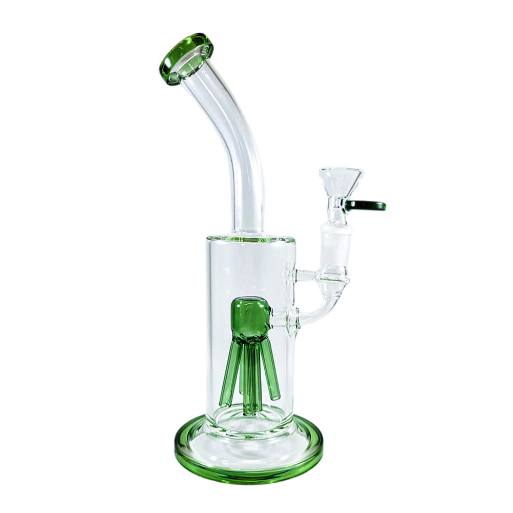 Triple Legged Perc Dab Rig with Colorful Accents | INHALCO
